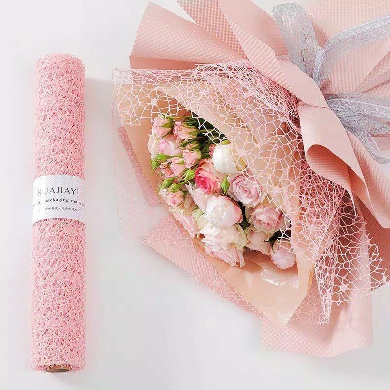 Jual (1 pcs) 29.5cmx 24.5 cm korean jaring Flower wrapping buket ...