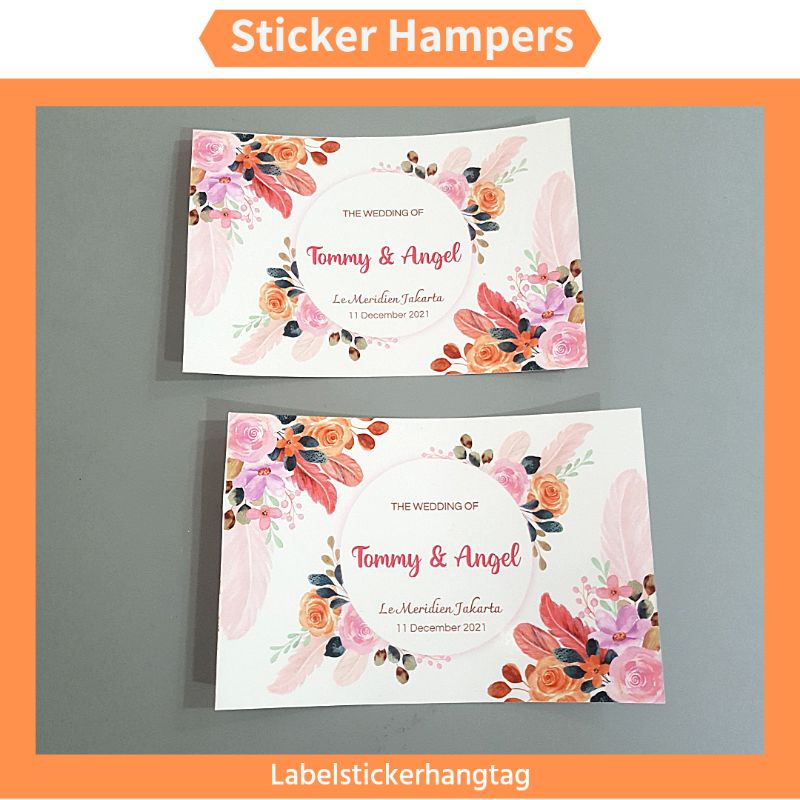 Jual Sticker Hampers Parcel Acara Wedding Birthday Engagement Syukuran ...