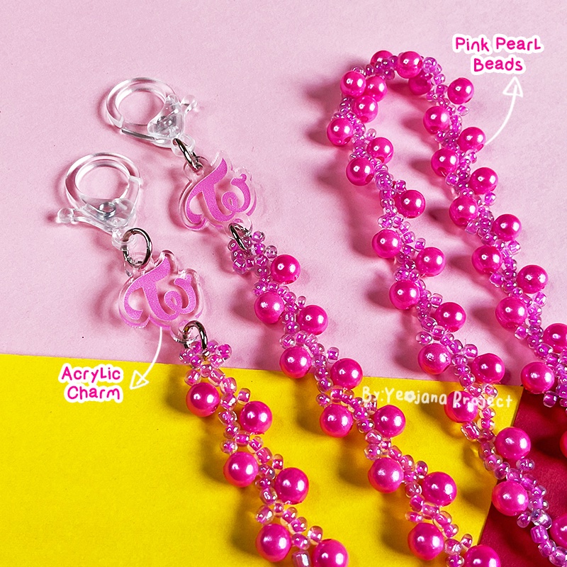 Jual KPOP FANDOM STRAP MASK PEARL BEADS/MUTIARA ACRYLIC CHARM ...