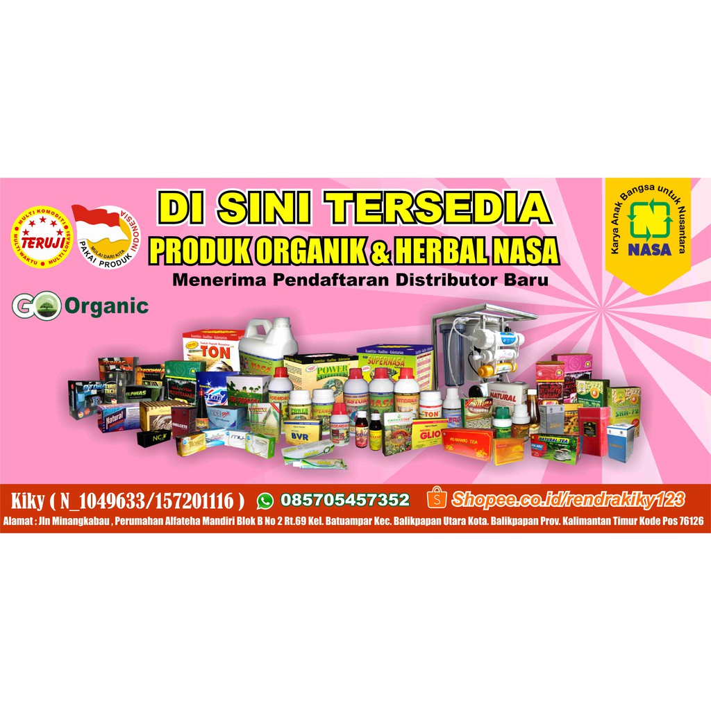 Jual CETAK MMT / SPANDUK / BANNER Distributor Natural Nusantara (NASA ...