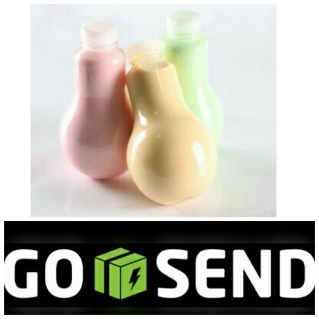 Jual 40 Botol plastik bohlam lampu pet susu sinom jus 320ml (gojek grab ...