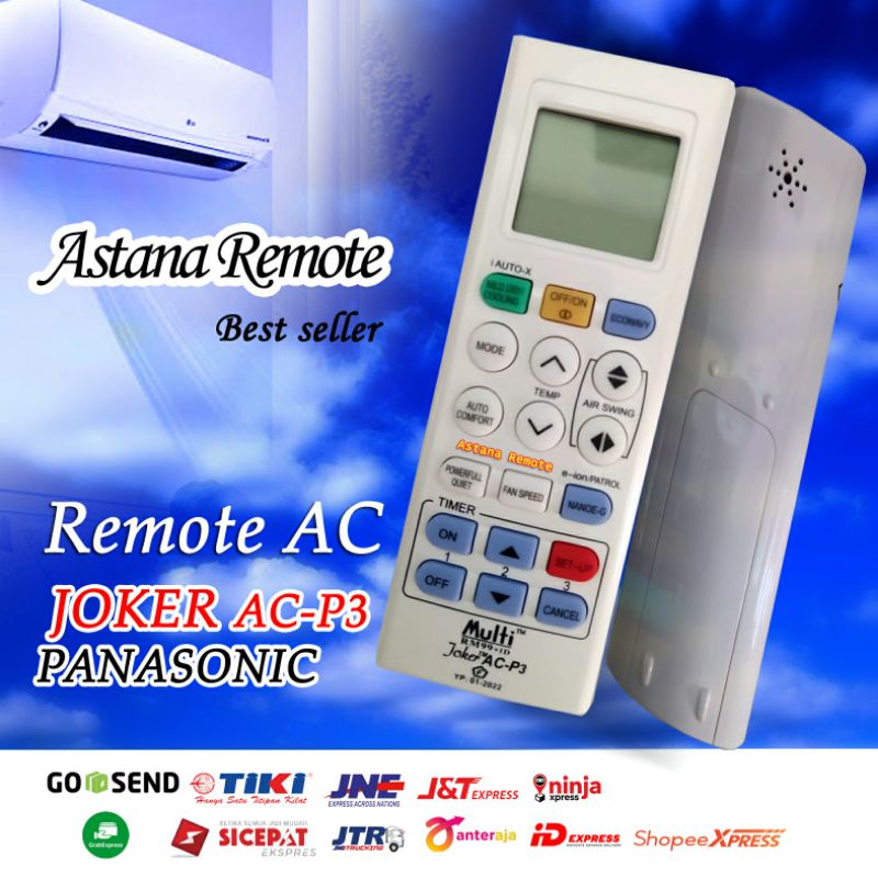 Jual REMOTE AC JOKER MULTI PANASONIC AC-P3 | Shopee Indonesia