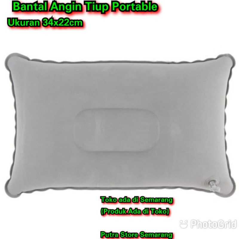 Jual Bantal angin Portable Mini Ukuran 34 x22cm Lebih Kecil Bantal Tiup ...