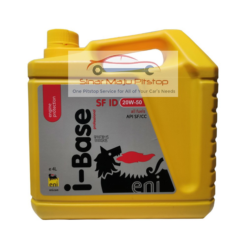 Jual AGIP ENI I-BASE 20W-50 - Pelumas Oli Mesin Mobil Bensin 4 Liter ...
