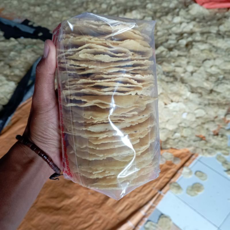 Jual Emping Melinjo Mentah Jumbo manis/Emping TP Manis/Kemasan 500 Gram ...