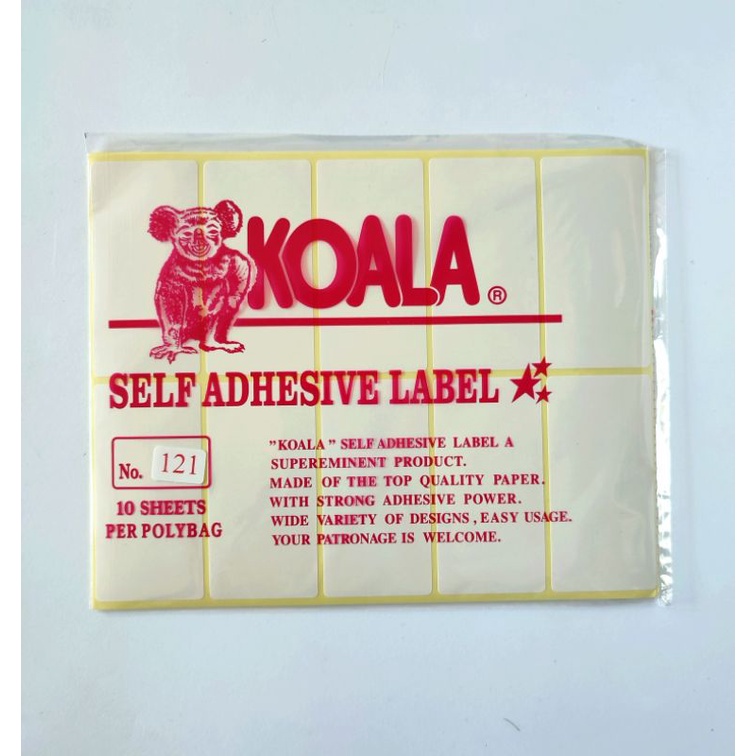 Jual Label Harga Perekat Koala No.121 Self Adhesive Label | Shopee ...