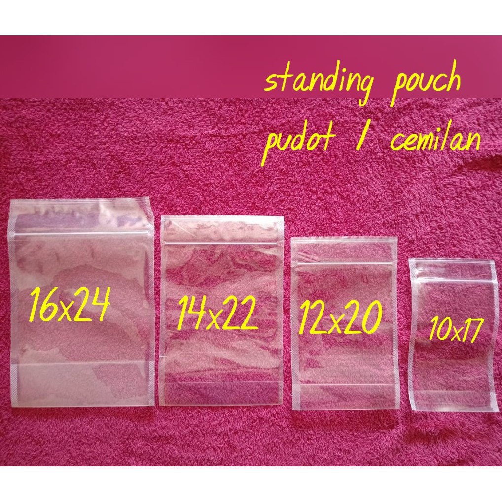 Jual Standing Pouch Polos Double Seal Ziplock Kemasan Snack Size Besar ...