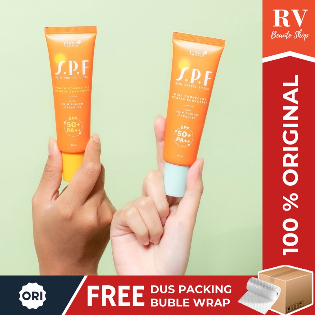 Jual Studio Tropik SPF 50+ PA++ MINT | Studio Tropik SPF 50+ PA++ PEACH ...