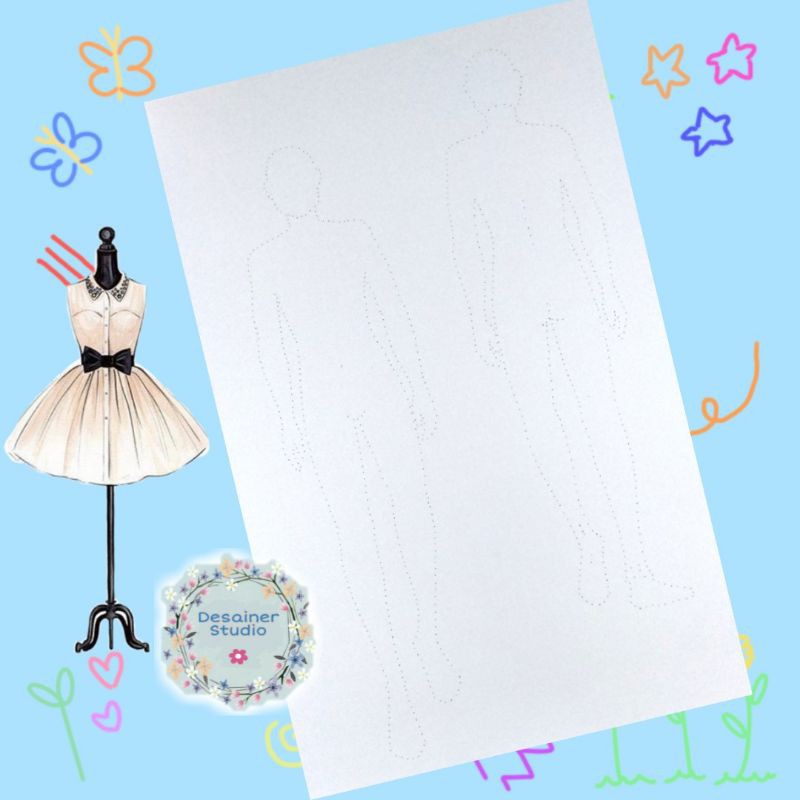 Jual Sketsa Manekin untuk Gambar Desain/Fashion Design Template ...