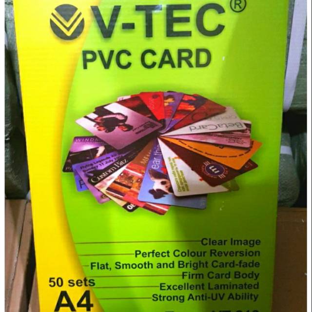 Jual PVC id card Vtec white 0,76 PVC ID card white | Shopee Indonesia