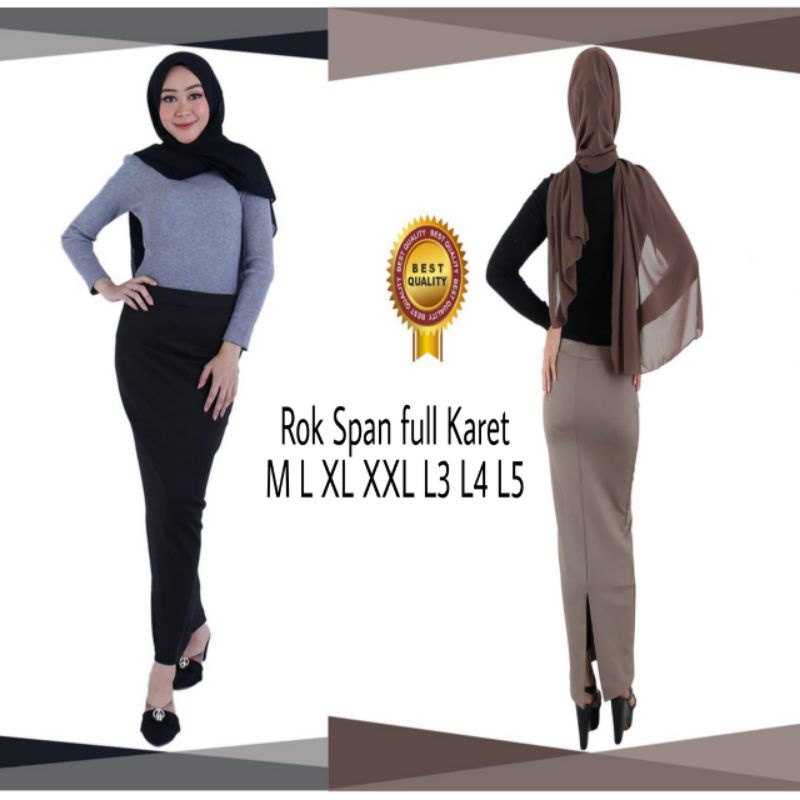 Jual ROK SPAN BELAHAN BELAKANG/ROK KERJA WANITA | Shopee Indonesia