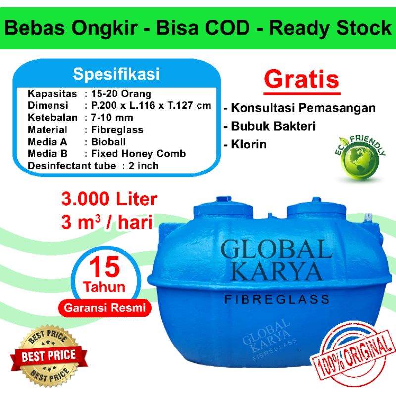 Jual Septic Tank Bio Filter 3000 Liter - Biofil - Bioseptictank ...