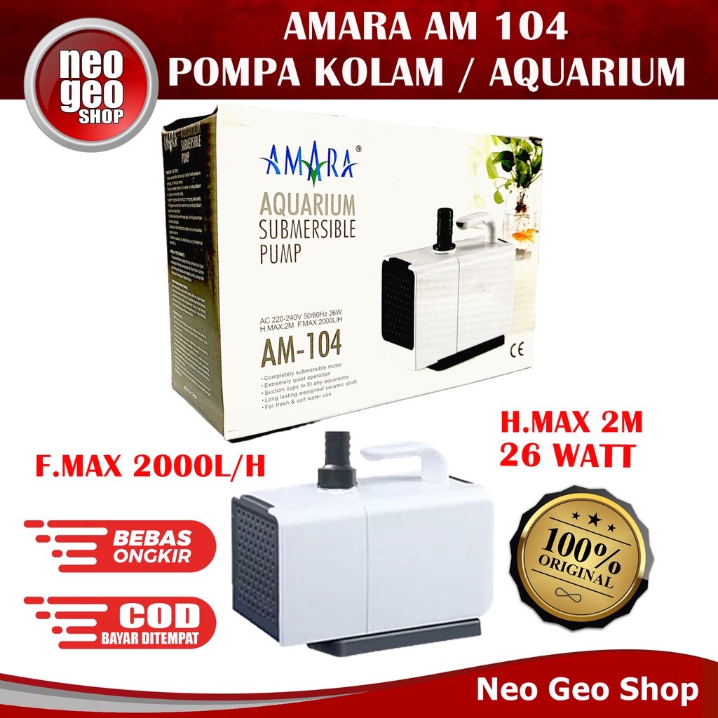 Jual AMARA AM104 AM 104 Mesin Pompa Air Power Head Aquarium Kolam | Shopee Indonesia