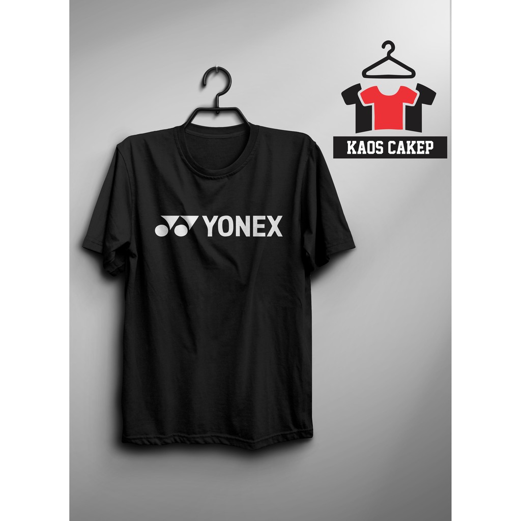 Jual Kaos Distro Olahraga Badminton Motif Raket YONEX Baju Murah Keren ...