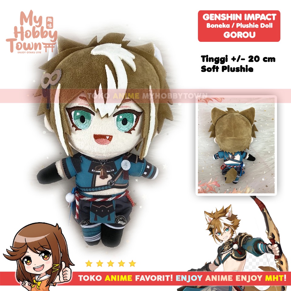 Jual Boneka Anime Karakter Genshin Impact Gorou Plushie Doll | Shopee ...
