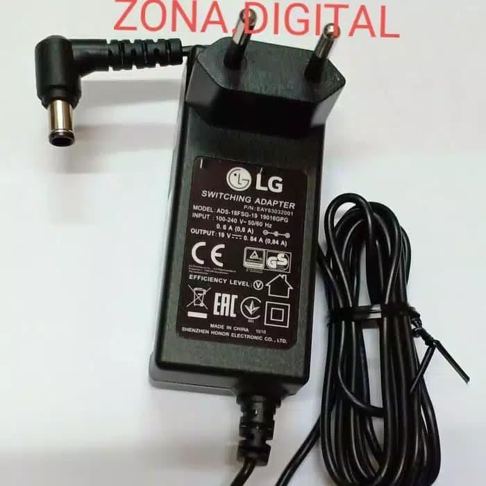 Jual Adaptor Untuk Led Monitor/Tv Lg 19V /0,84A : Ads-18Fsg-19 | Shopee ...