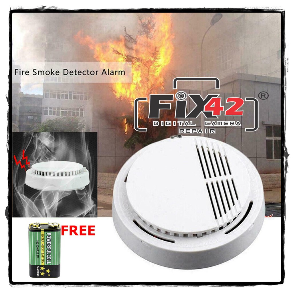 Jual Smoke Detector Alat Pendeteksi Asap Kebakaran Portable | Shopee ...