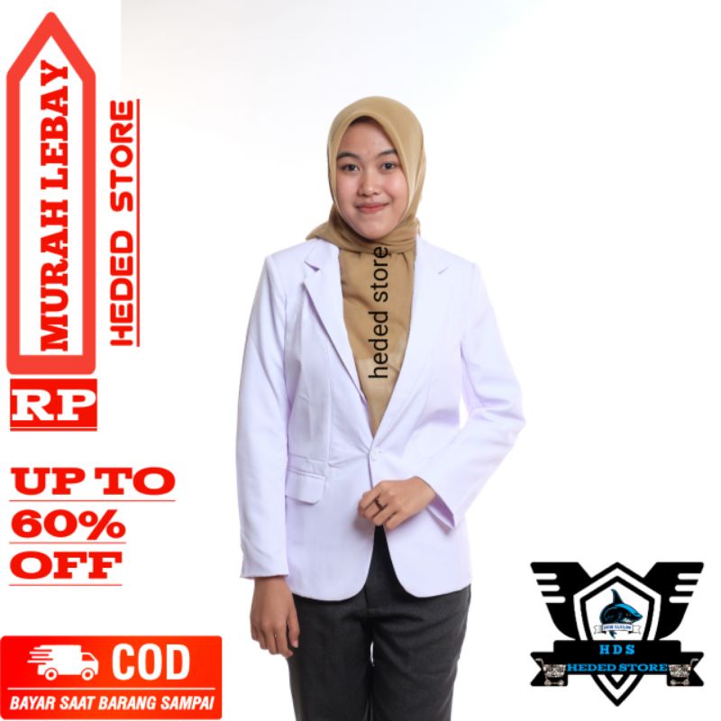 Jual jas dokter jas apoteker blazer wanita jas wanita kerja jas putih | Shopee Indonesia