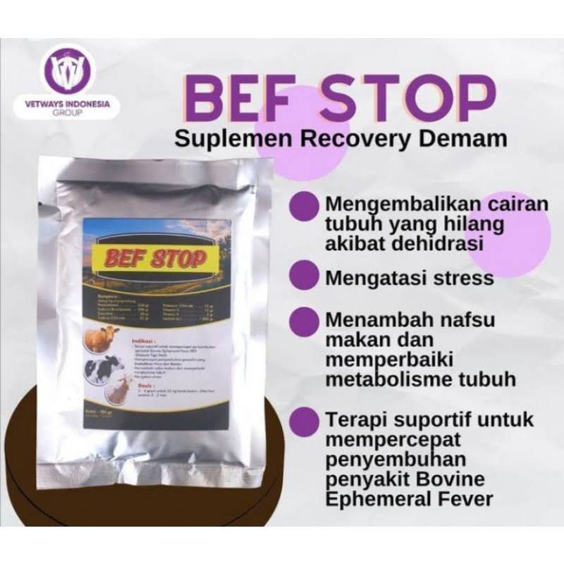 Jual Bef Stop Obat Demam, Pilek dan Anti Stress pada Sapi dan Kambing ...