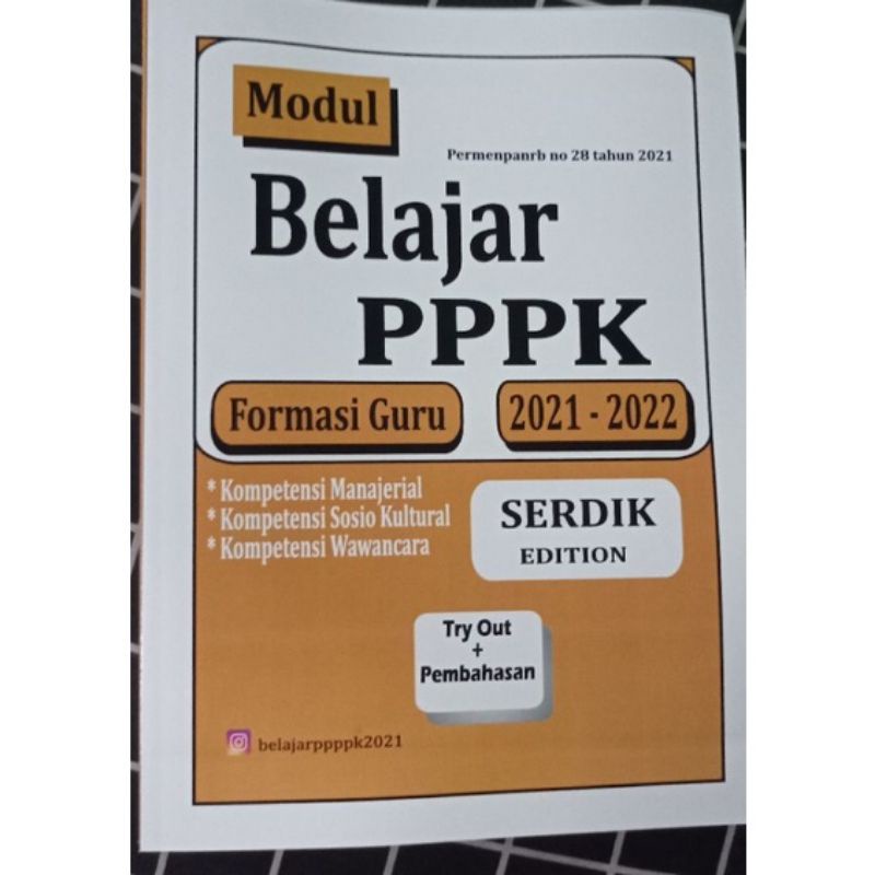 Jual Modul Belajar PPPK SERDIK edition Formasi Guru 2021-2022 | Shopee ...