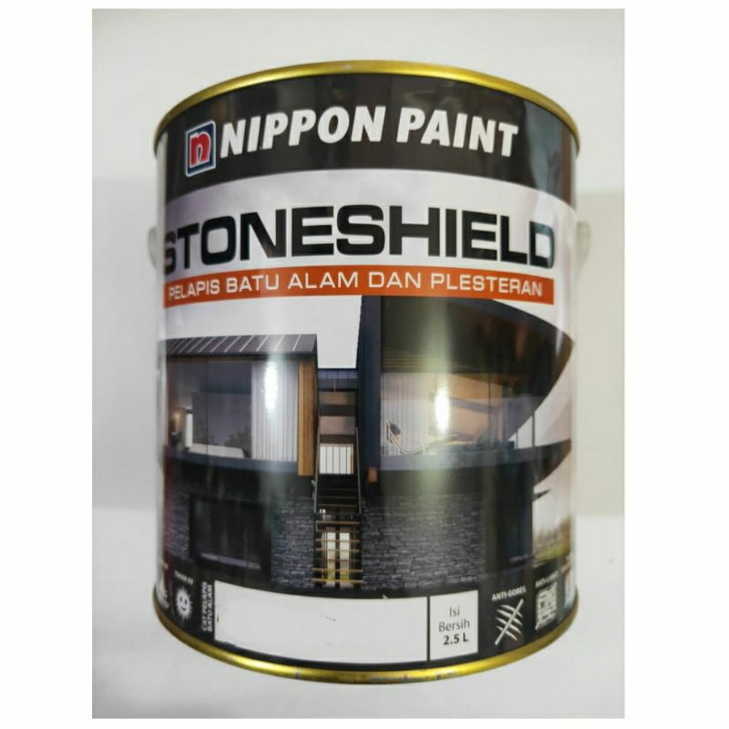 Jual Cat Batu Alam Nippon Stoneshield 2,5 ltr | Shopee Indonesia