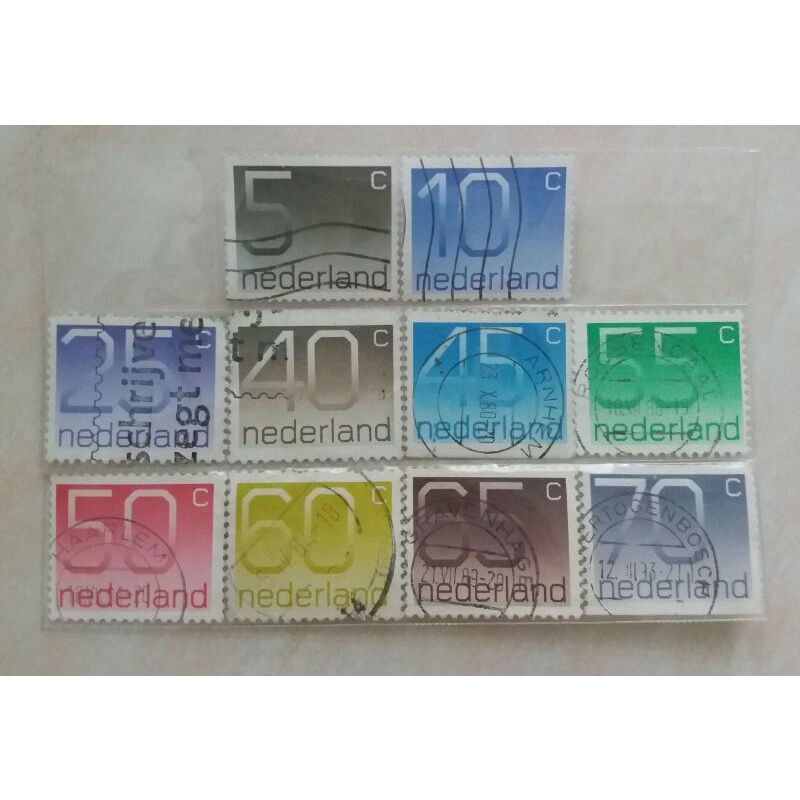 Jual Perangko Belanda / Nederland Tahun 1982 Seri Numeral 10pcs Prangko ...