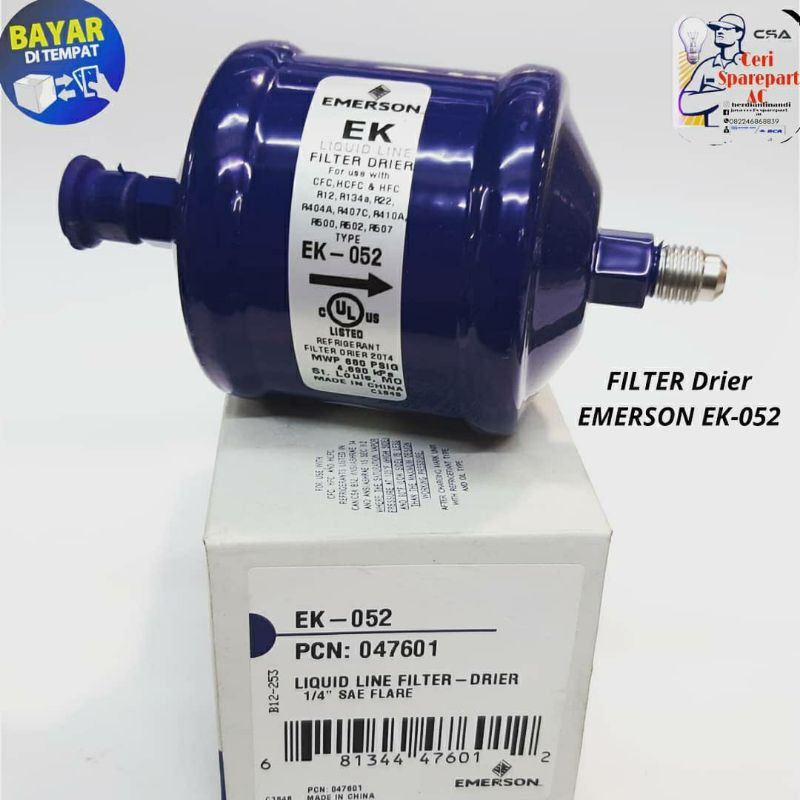 Jual Filter drier EMERSON dryer EK-052 1/4 SAE FLARE | Shopee Indonesia
