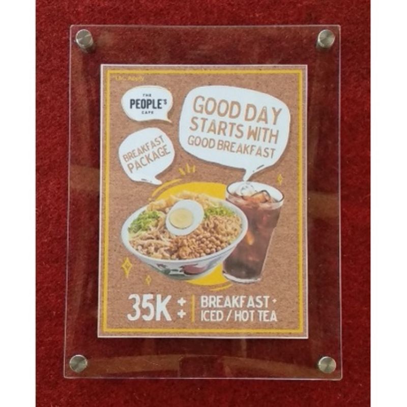 Jual Papan Poster akrilik display poster dinding acrilic ukuran A3 A4 ...