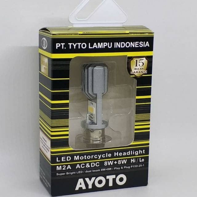 Jual Bohlam Lampu Depan Motor LED AYOTO M2A Putih Bebek Matic | Shopee Indonesia