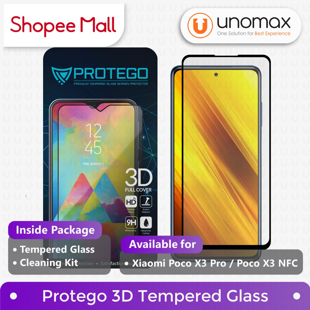 Jual Tempered Glass Xiaomi Poco X3 Pro / NFC Protego 3D Full Cover ...