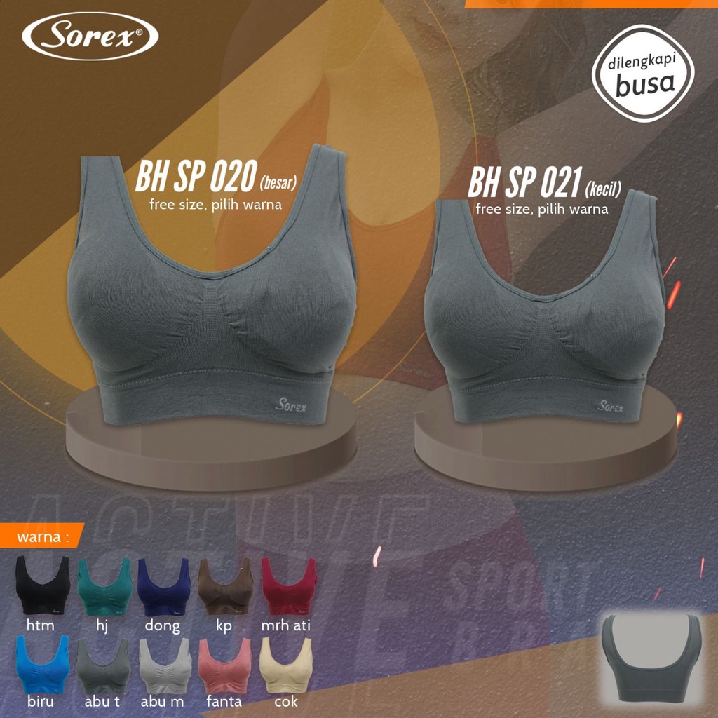 Jual Sport Bra Sorex SP 020 021 Termurah Bra olah raga tanpa Kawat ...