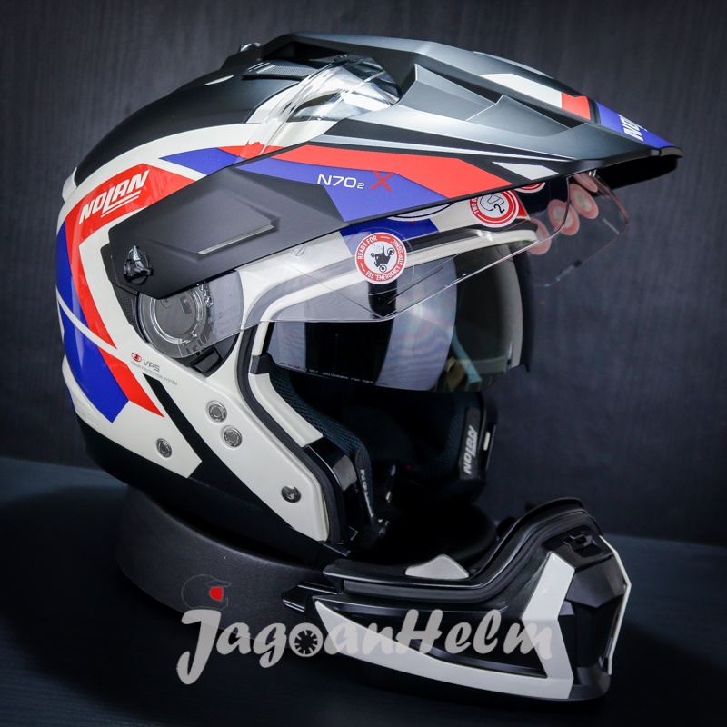 Jual NOLAN HELM N70.2 X GRANDES ALPES #26 | METAL WHITE | N702X ...