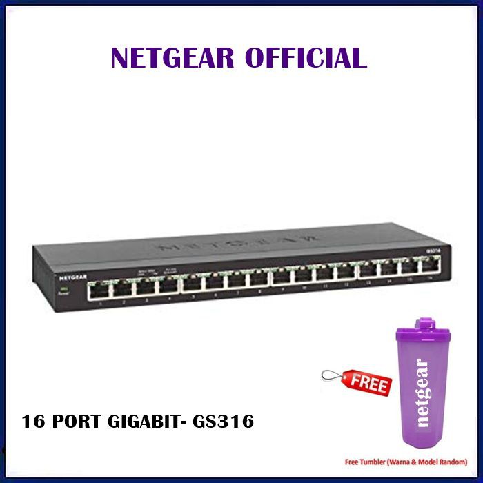 Jual Spesial NETGEAR 16-Port Gigabit Ethernet Switch Hub GS316 terbaik ...