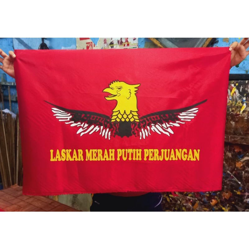 Jual Bendera LASKAR MERAH PUTIH PERJUANGAN UAkuran Panjang 90cm Lebar ...