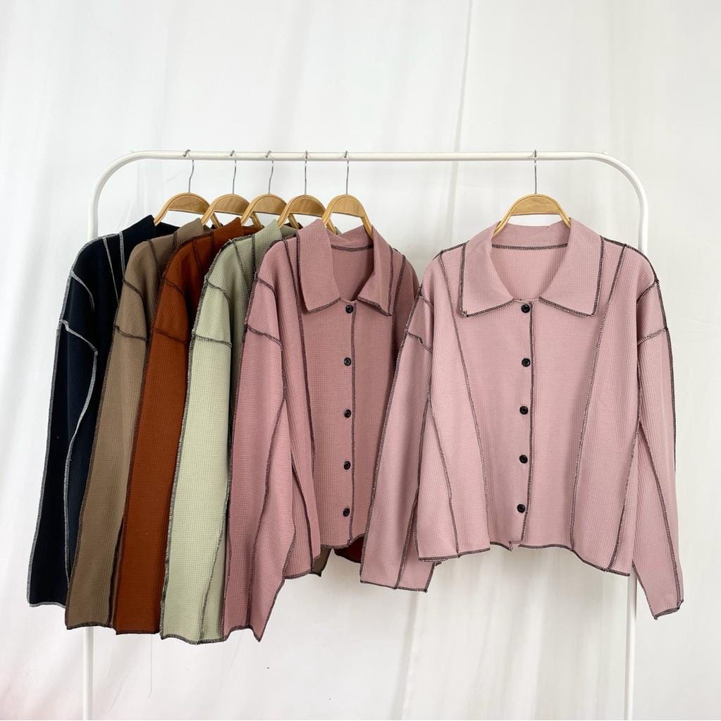 Jual Hanara Top RIB Blouse | Shopee Indonesia