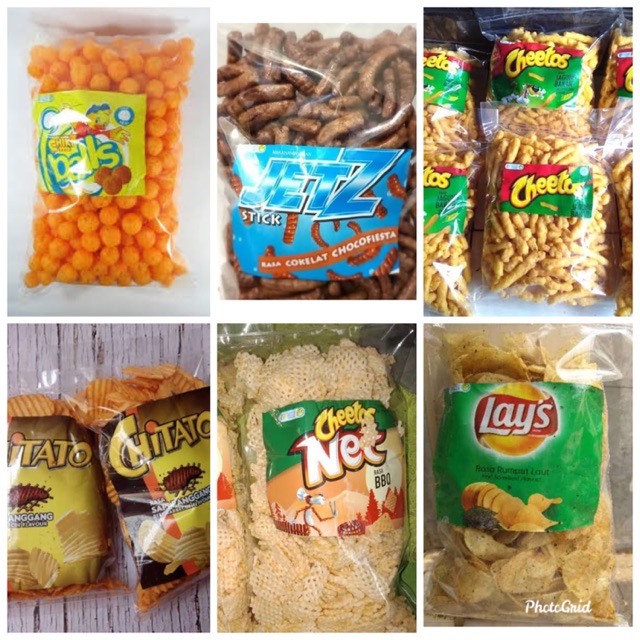 Jual Snack indofood kiloan chiki balls, chitato, jetz, lays, cheetos ...