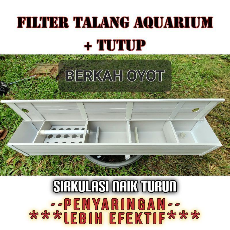 Jual FILTER TALANG AQUARIUM PVC UKURAN 50-100 CM DUA LOBANG PEMBUANGAN ...
