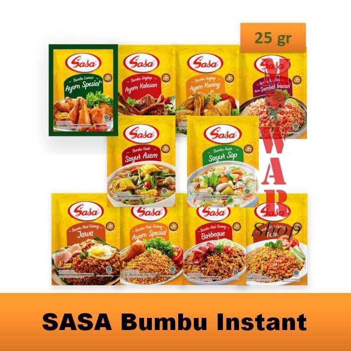 Jual SASA BUMBU INSTANT Aneka Rasa Sasa Bumbu Tradisional Penyedap Rasa ...