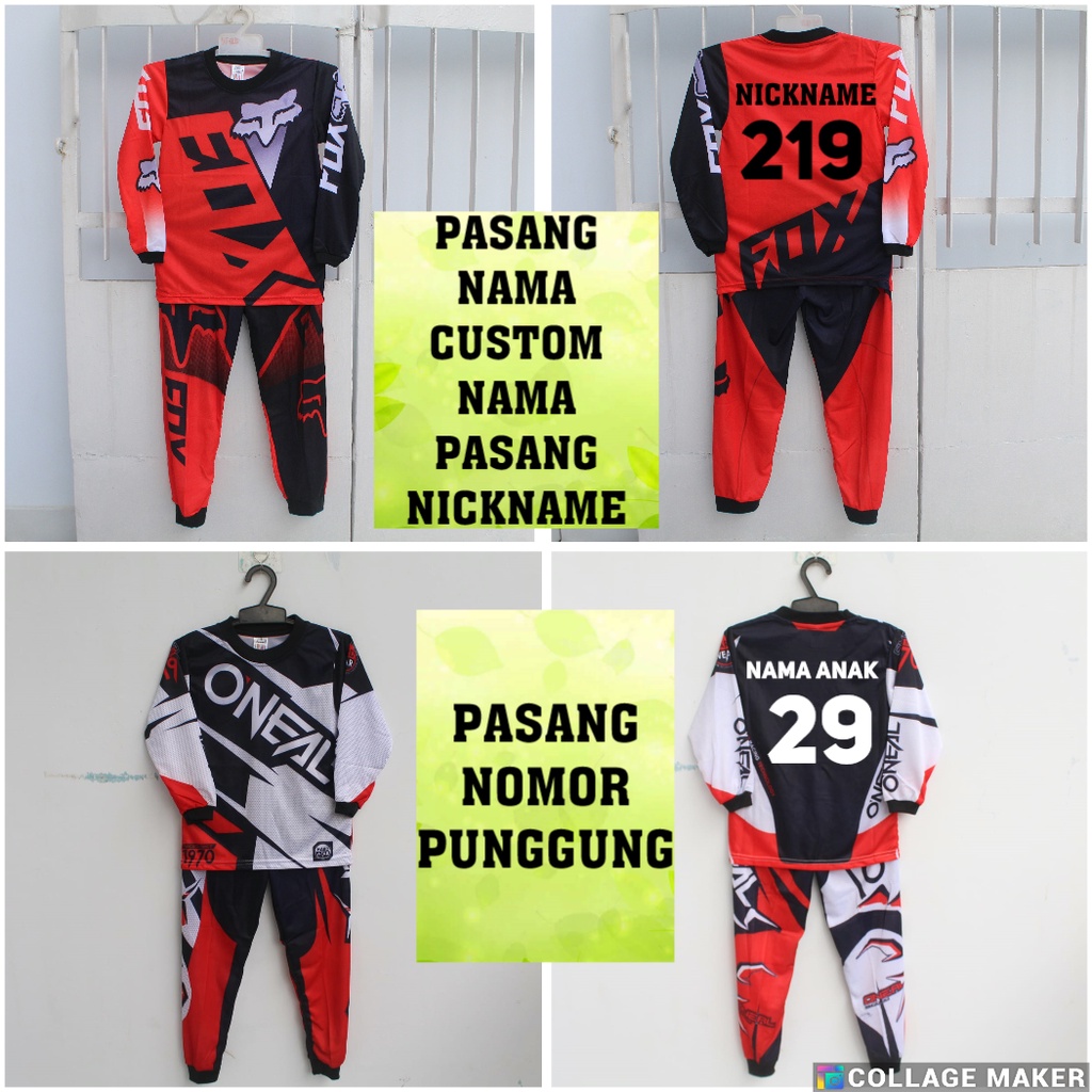 Jual Jersey baju sepeda/setelan baju cross/baju motor cros/setelan baju ...