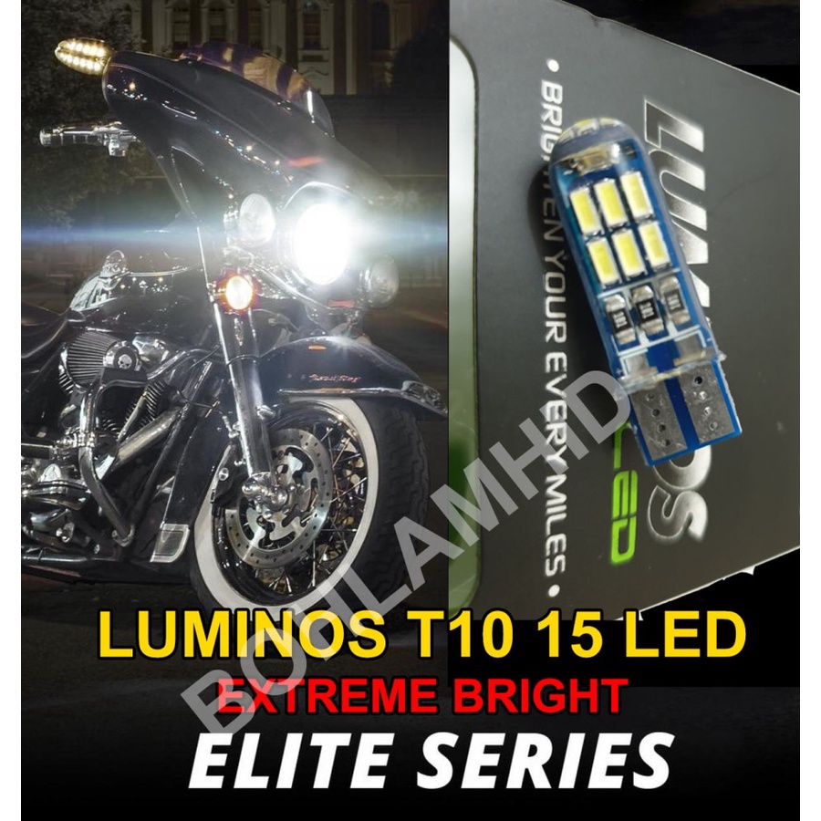 Jual Lampu LED Senja Motor LUMINOS T10 15 LED Kota / Kecil | Shopee ...