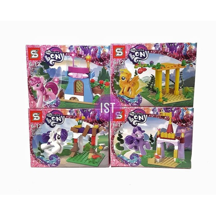 Jual Block Mini Set My Little Pony 4 in 1 No.SY788 | Shopee Indonesia