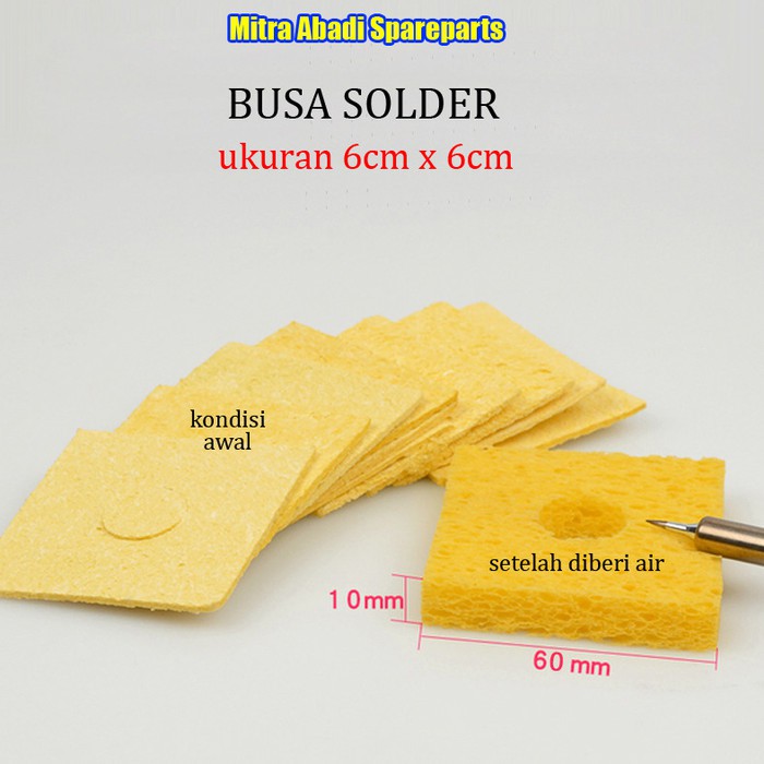 Jual Busa Pembersih/Spons/Sponges Cleaner Mata Solder 6cm*6cm/6*6 cm | Shopee Indonesia