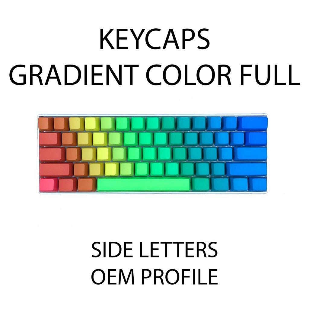 Jual ALCHA KEYCAPS GRADIENT FULL COLOR PBT DOUBLE SHOT SIDE LETTERS ...