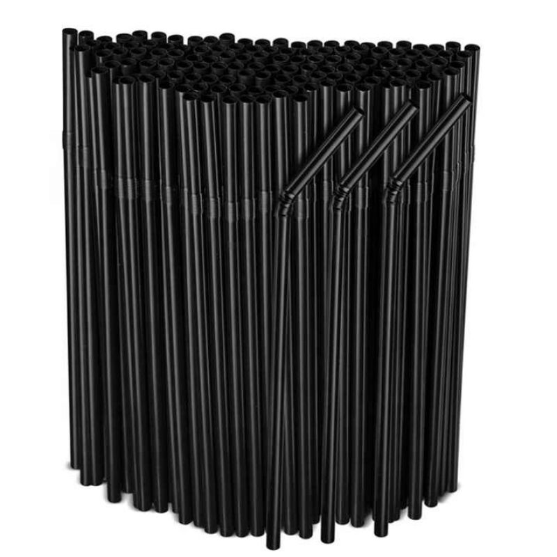 Jual Sedotan hitam fleksibel straw black flexible 1 kg | Shopee Indonesia