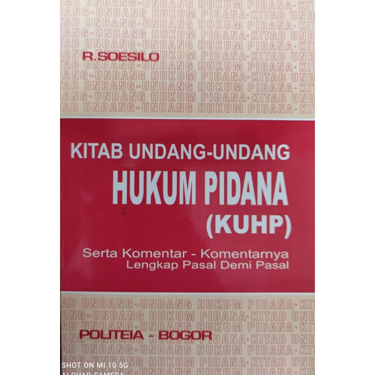 Jual Kitab Undang-Undang Hukum Pidana KUHP - R Soesilo | Shopee Indonesia