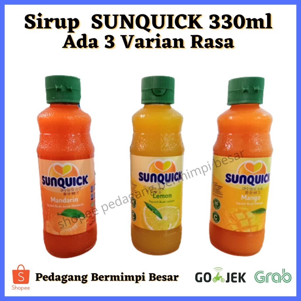 Jual SIRUP SUNQUICK 330ML/SUNQUICK Ada 3 Varian Rasa / SUN QUICK SIRUP ...