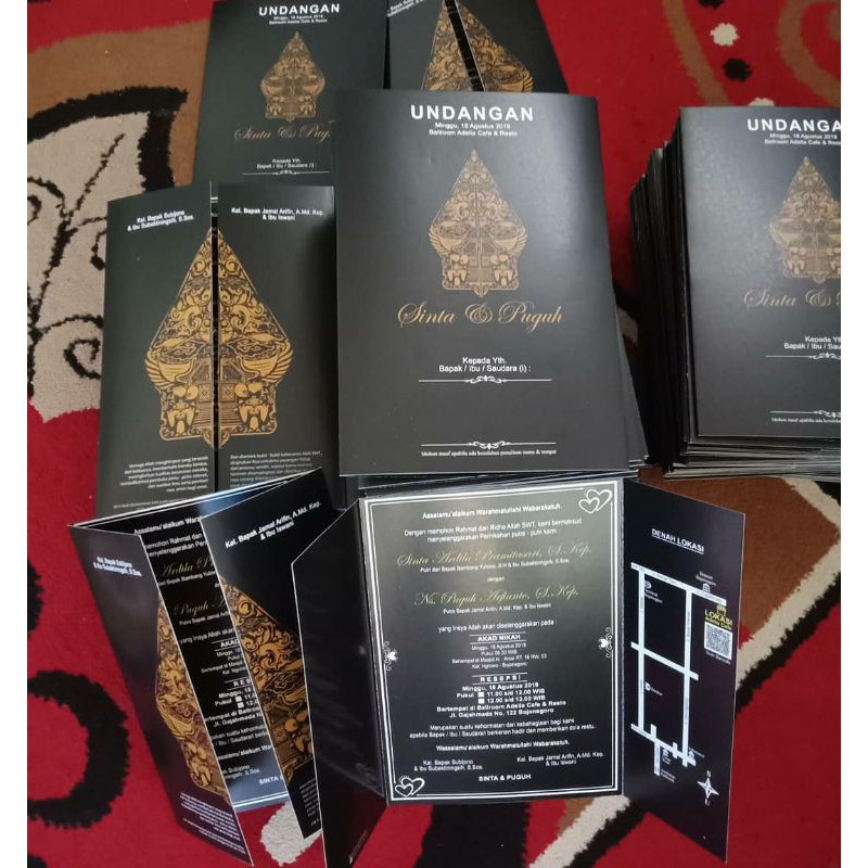 Jual Undangan Pernikahan Custom Besar Wayang | Shopee Indonesia