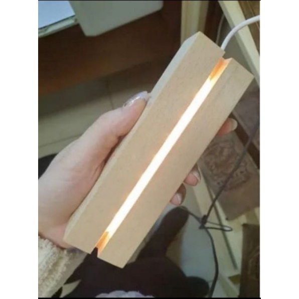 Jual base lamp acrylic A6/stand led acrylic/ tatakan lampu hias acrylic ...