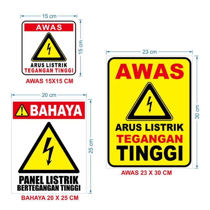 Jual STIKER AWAS BAHAYA LISTRIK BER TEGANGAN TINGGI PANEL LISTRIK ...