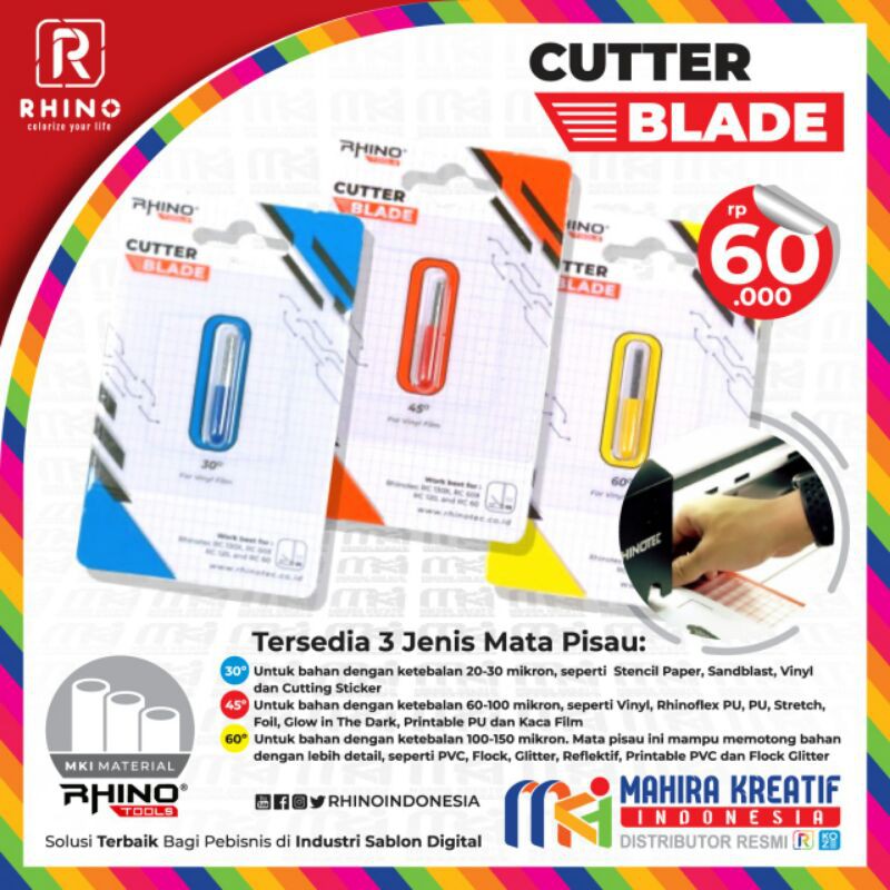 Jual Cutter Blade Mata Pisau Cutting Rhinotech | Shopee Indonesia